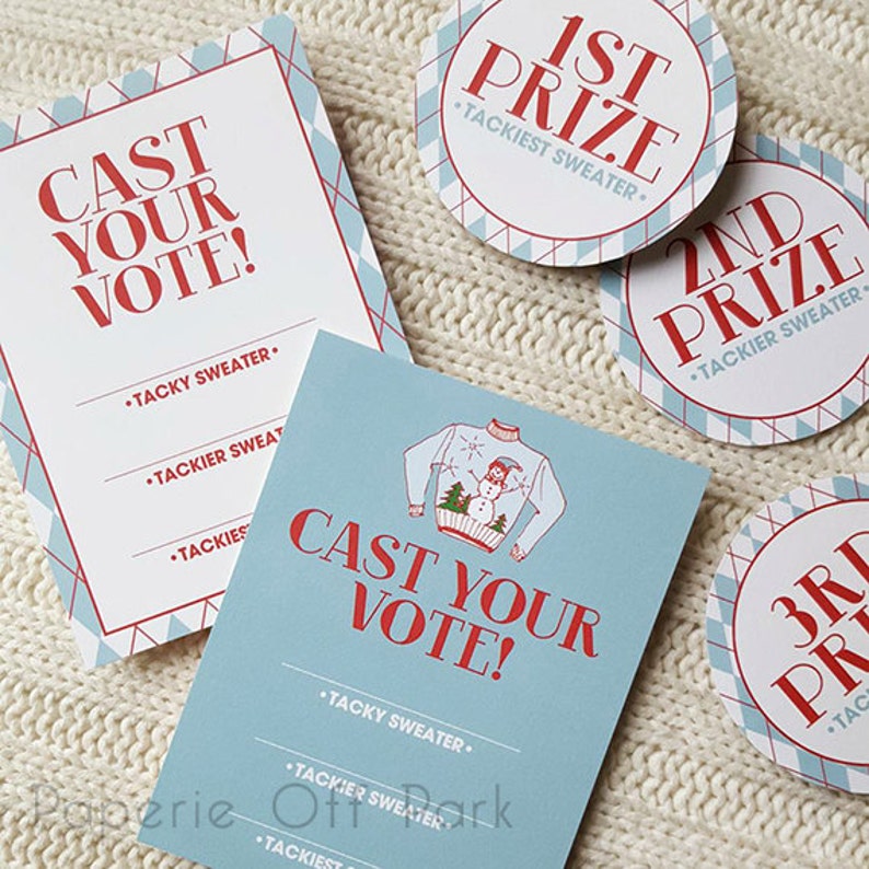 INSTANT DOWNLOAD Printable Cast Your Vote Cards 2 Designs - Etsy
