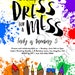 Dress for a Mess Birthday Party 5x7 Invitation Art Party, Painting ...