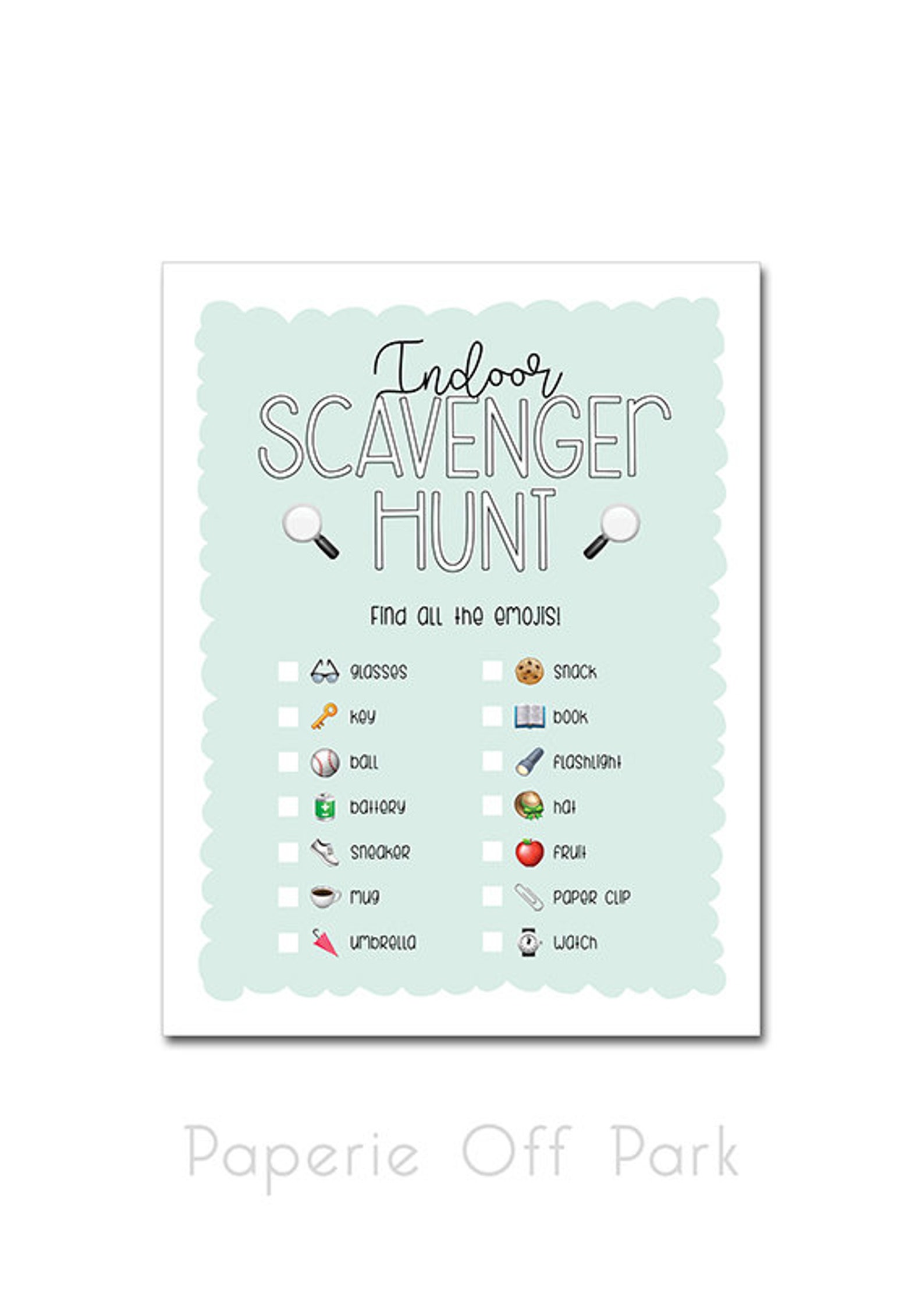 Indoor Kids Scavenger Hunt Emoji Game Quarantine Game Rainy - Etsy
