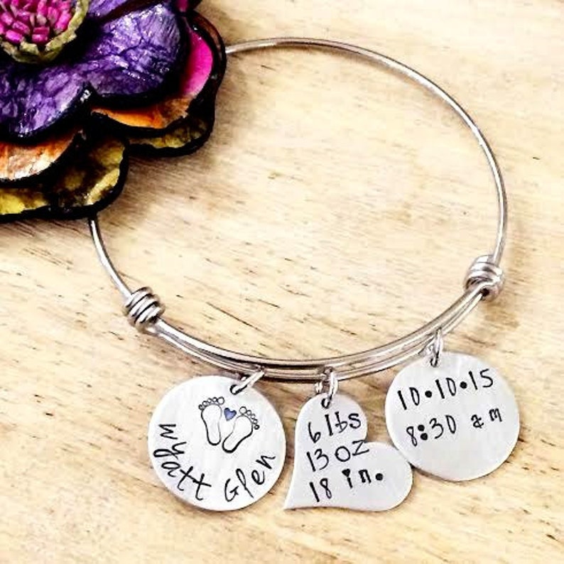 Personalized Baby Birth Stats New Baby Jewelry First Mothers | Etsy Personalized Baby Birth Stats New Baby Jewelry First Mothers | Etsy