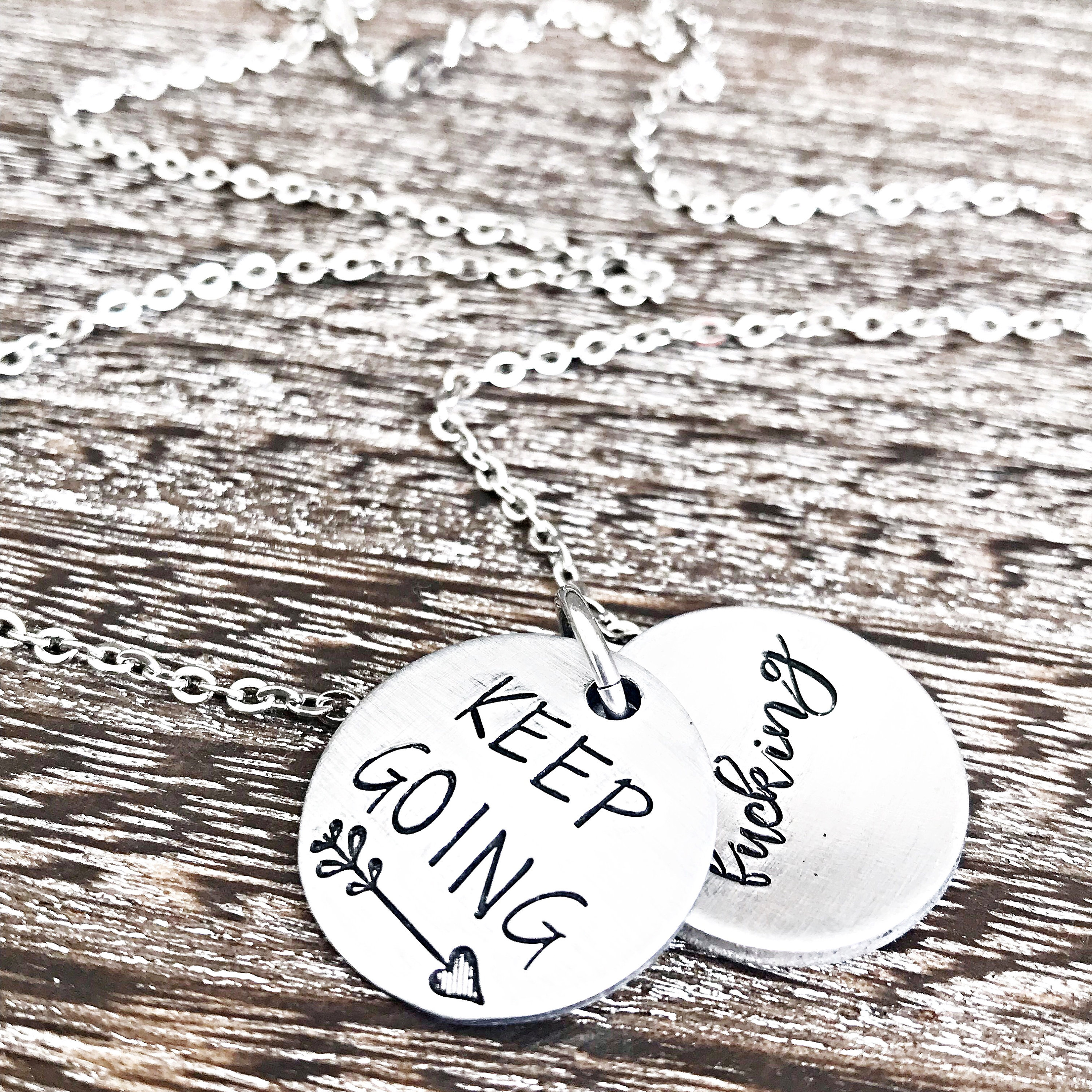 Keep Fucking Going Necklace or Bracelet Keep F ing Going | Etsy
