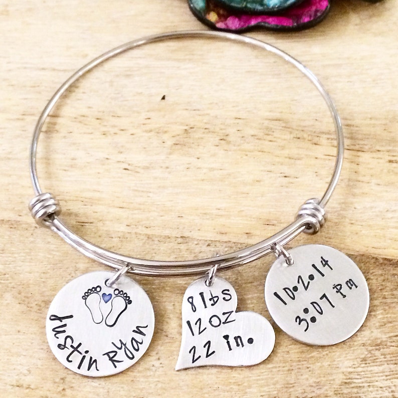 Personalized Baby Birth Stats New Baby Jewelry First Mothers | Etsy Personalized Baby Birth Stats New Baby Jewelry First Mothers | Etsy