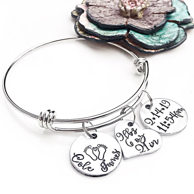 Personalized Baby Birth Stats New Baby Jewelry First Mothers | Etsy Personalized Baby Birth Stats New Baby Jewelry First Mothers | Etsy