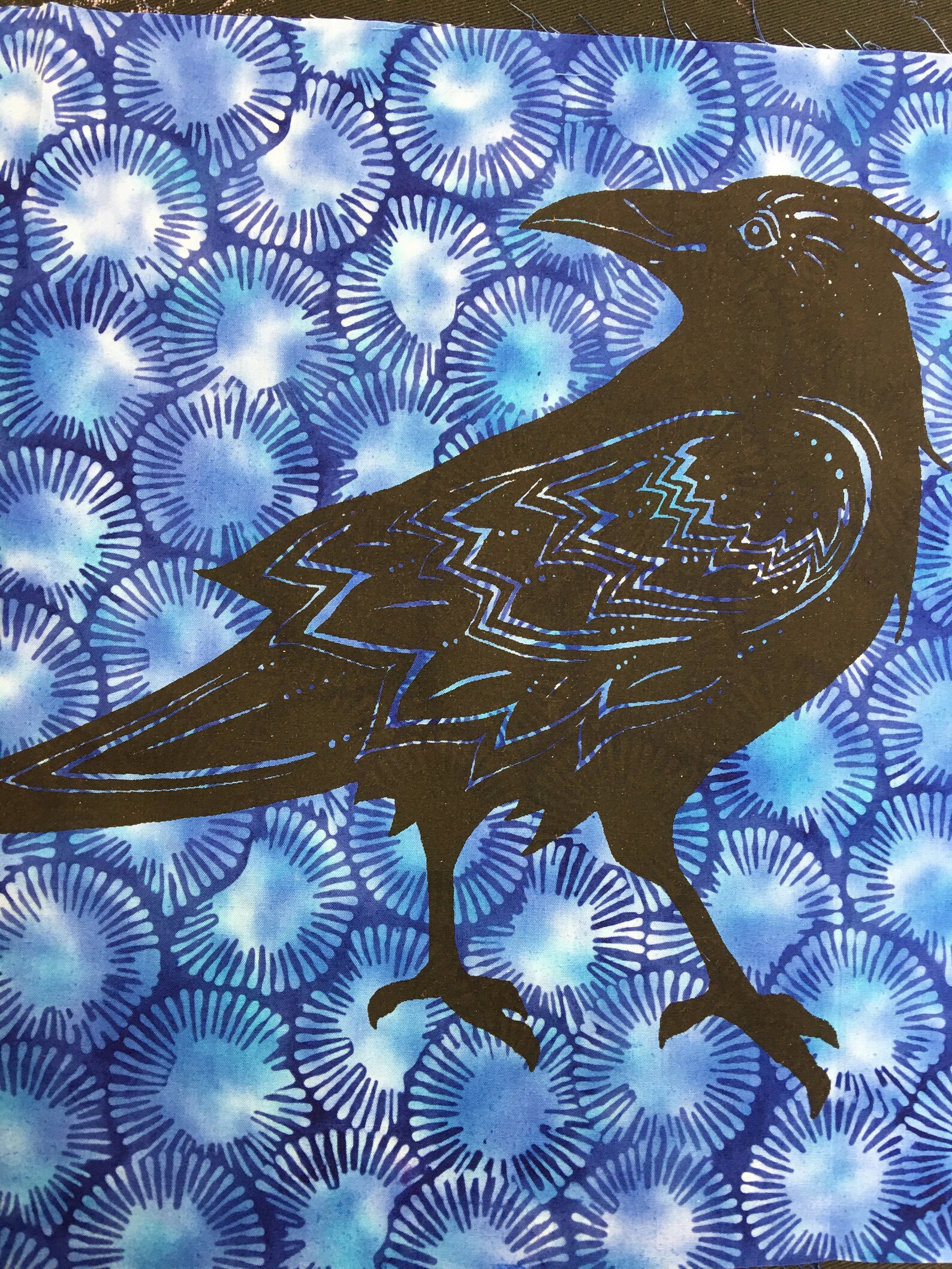Standing Raven Quilt Block | Etsy