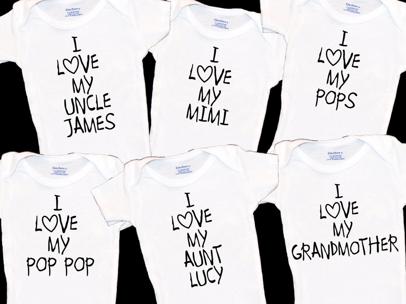 I Love My Pops Onesie®, New Grandfather Onesie®, Pops, Pop Pop, Grandpa ...