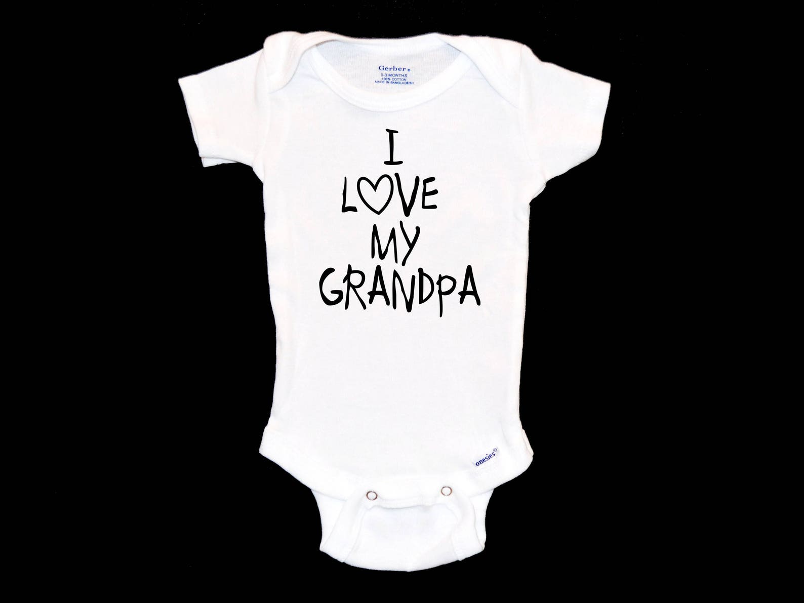 I Love My Grandpa Onesie. New Grandfather Onsie. Customized - Etsy