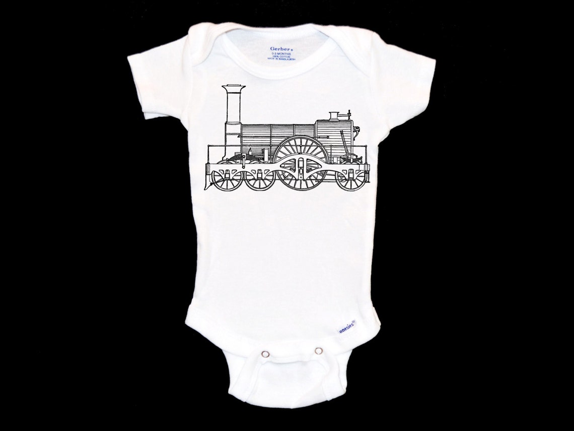 Vintage Train Onesie® - Baby Onesie®, Toddler Train T-shirt, Unique ...