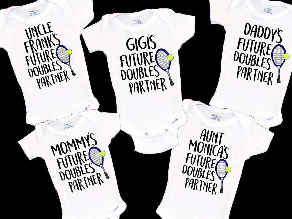 Papa's Future Doubles Partner Onesie. Tennis Baby Onsie. | Etsy