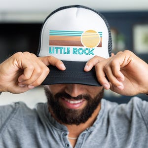 Little Rock Modern Hat. Retro Baseball Cap. Modern Sun Stripes Hats ...
