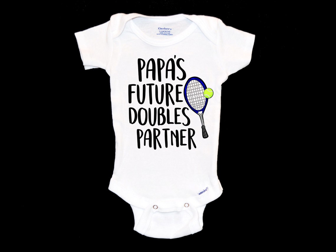 Papa's Future Doubles Partner Onesie. Tennis Baby Onsie. | Etsy