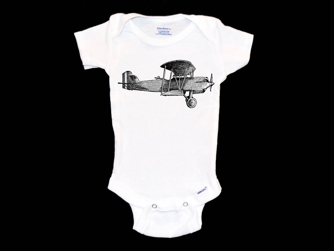 Vintage Airplane Onesie® - Aeroplane Pilot Captain Onesie®, Black and ...