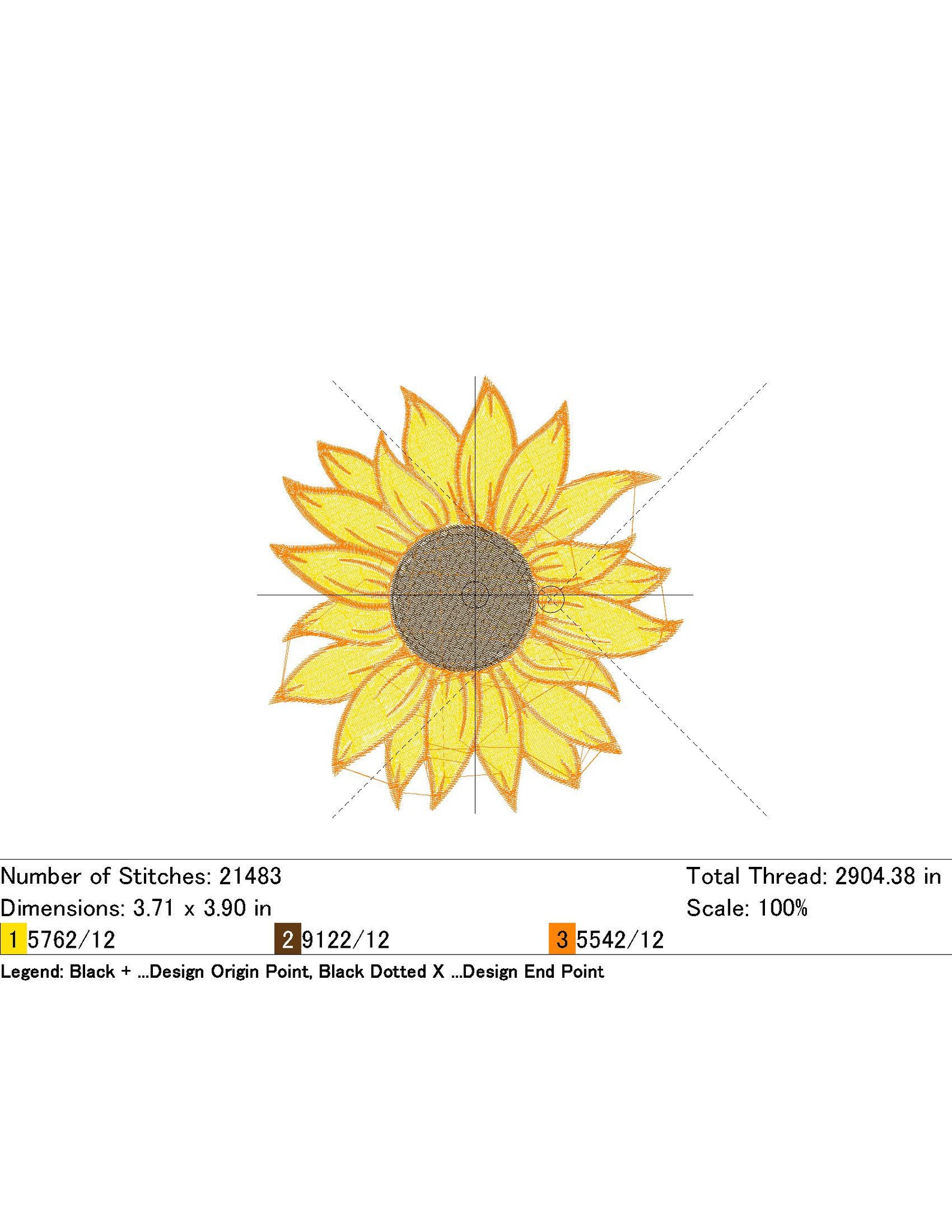 Sunflower Machine Embroidery Design - Etsy