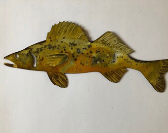 Walleye metal art | Etsy
