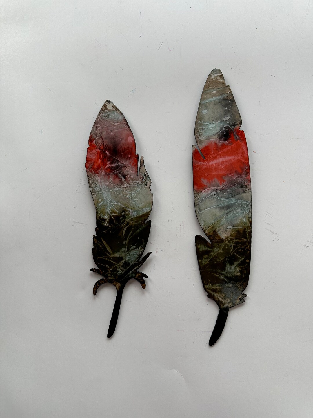 Metal Feather Wall Art Set - Etsy