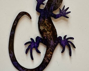 Giant Day Gecko Metal Wall Art, Outdoor Lizard Sculpture, Garden Lizard ...