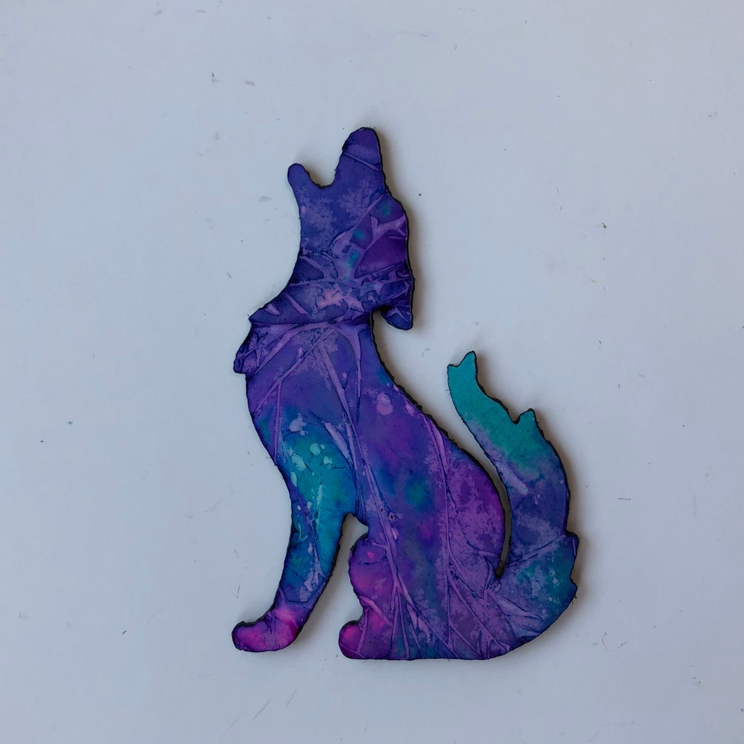 Howling Wolf Metal Magnet Small - Etsy