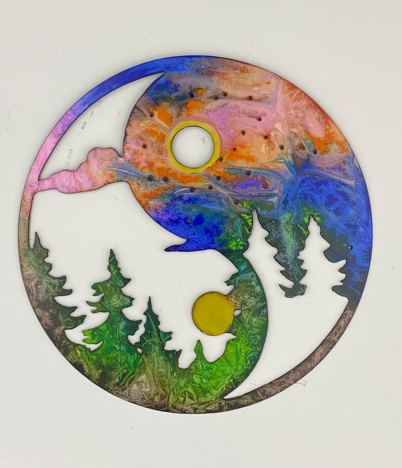 Yin and Yang Metal Wall Art - Etsy