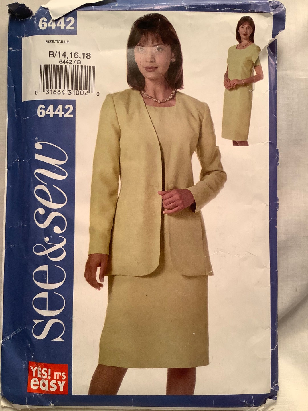 Ladies See and Sew Dress and Jacket Pattern - Etsy