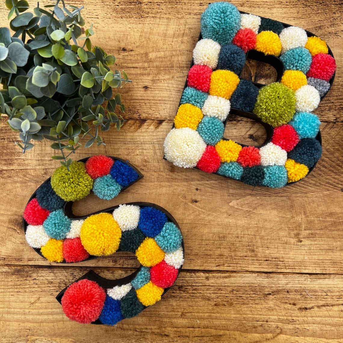 Pom Pom Letters for Office Home Nursery Fun Accessory & - Etsy