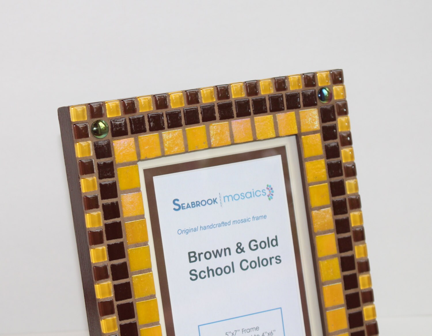 Brown & Gold school Colors Design 1 Mosaic Picture Frame - Etsy