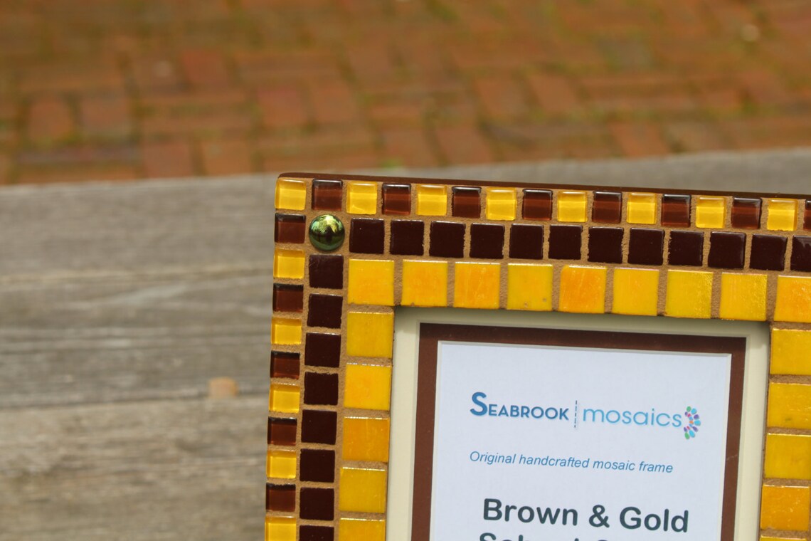 Brown & Gold school Colors Design 1 Mosaic Picture Frame - Etsy