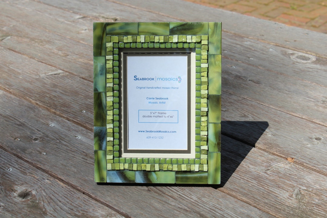 Olive Green Mosaic Picture Frame - Etsy