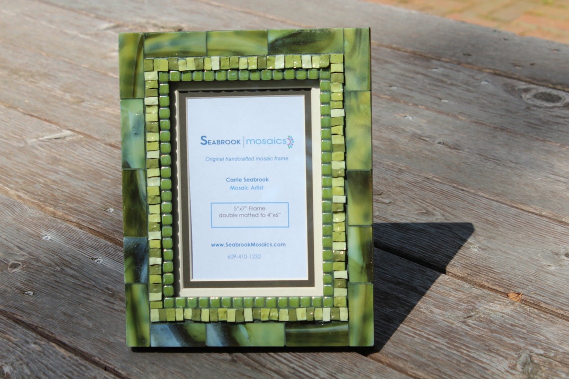 Olive Green Mosaic Picture Frame - Etsy