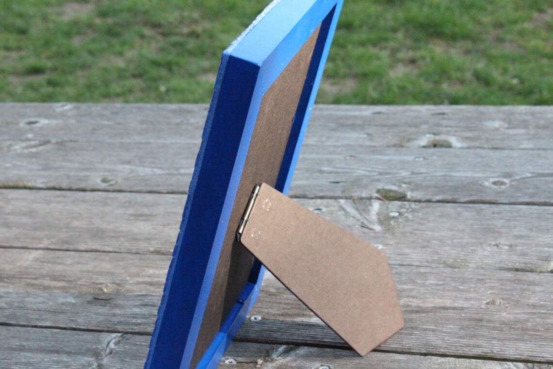 Blue and Yellow-gold (school Colors) - Design 1 - Mosaic Picture Frame ...