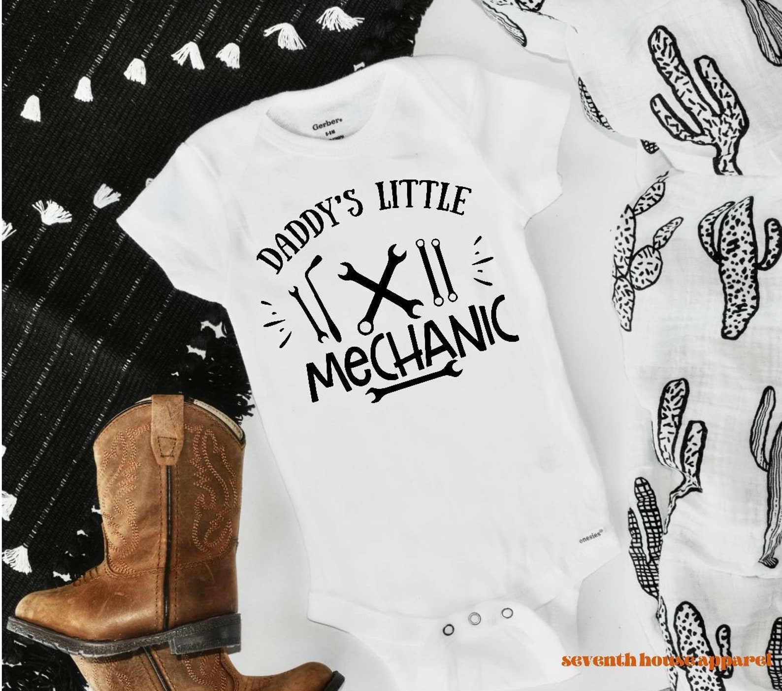 Mechanic Baby Onesie® Daddy's Little Mechanic, Baby Shower Gift ...