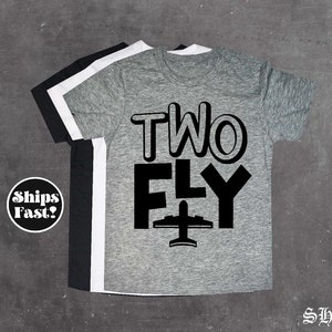 Two Fly, Second Birthday Shirt, Kids Birthday Shirt, 2nd Birthday Shirt ...