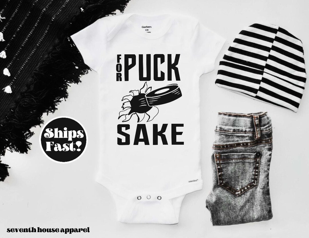 Hockey Baby Onesie®: "for Puck Sake" Newborn Gift - Etsy