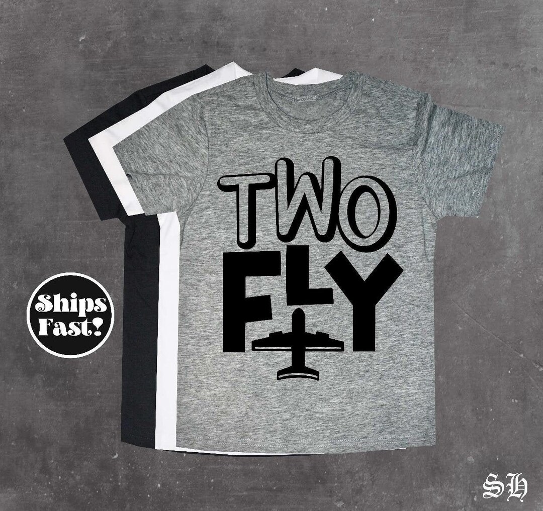 Two Fly, Second Birthday Shirt, Kids Birthday Shirt, 2nd Birthday Shirt ...