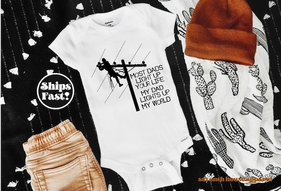 Lineman Baby Onesie® Baby Shower Gift Powerlines Onesie® - Etsy