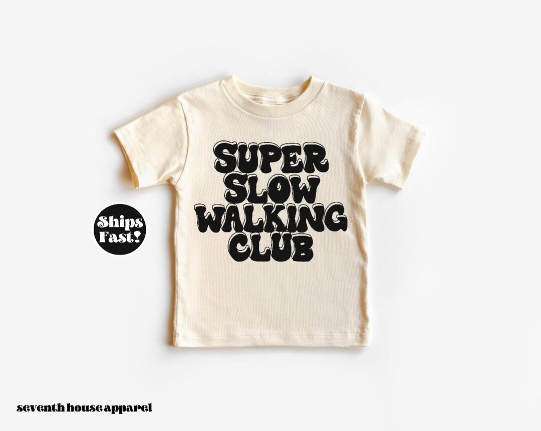 Slow Walking Club Toddler Tee: Funny Retro Kids Shirt - Etsy