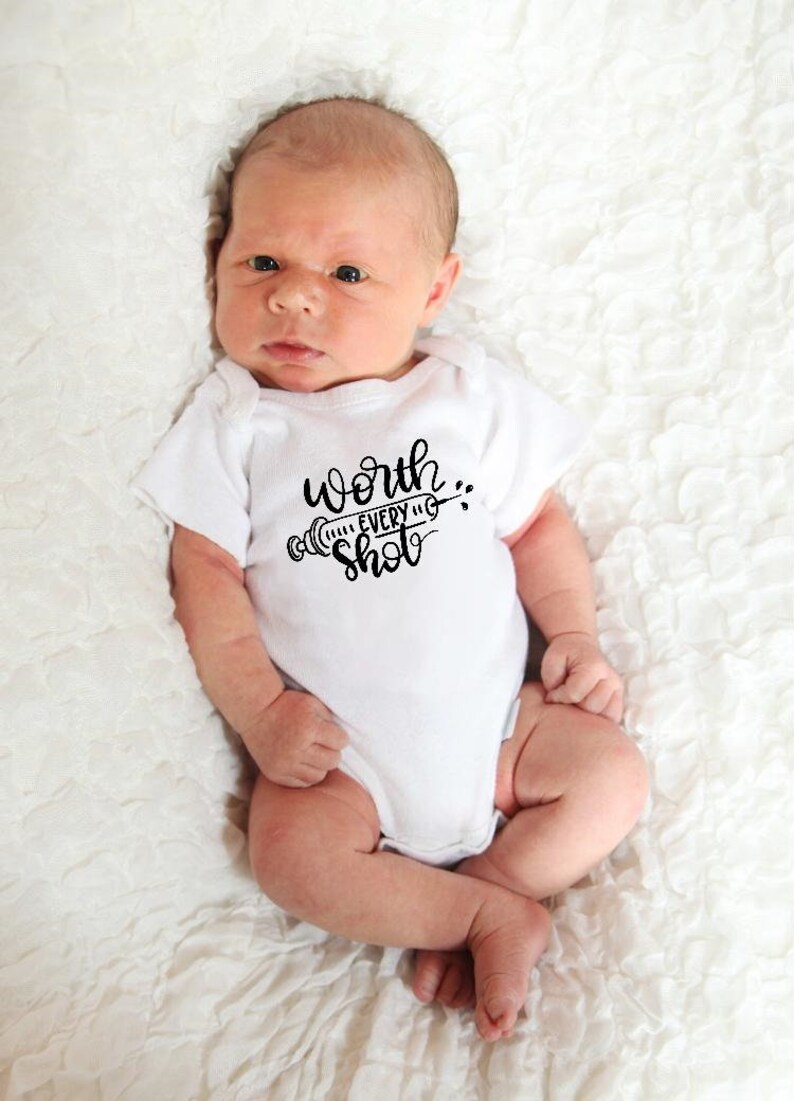 Worth Every Shot IVF Onesies® Baby Onesies® Baby Shower | Etsy