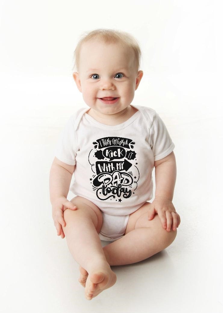 Kick It With Dad Onesie, Baby Onesie®, Father's Day Onesie®, New Dad ...