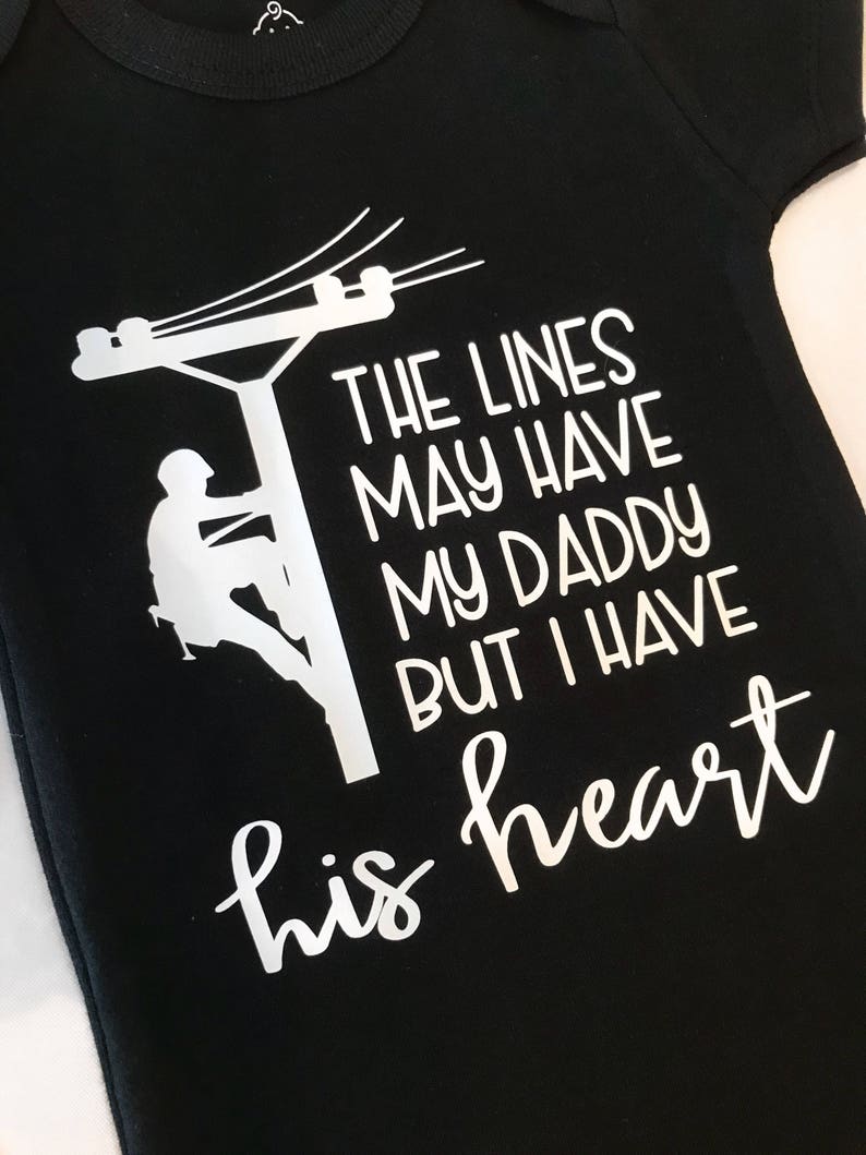 Lineman Baby Bodysuit Powerlines Baby Shower Gift the Lines May Have My ...