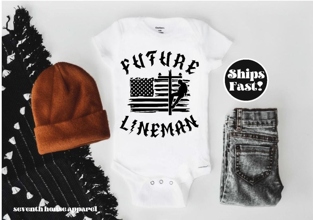 Lineman Baby Onesie®, Future Lineman, Father's Day Onesie®, Baby Shower ...