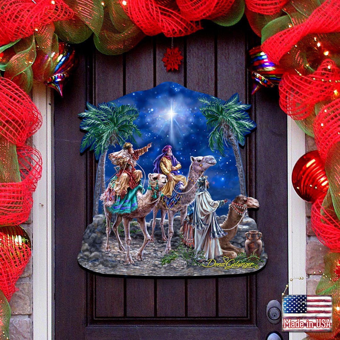 Nativity the Magic of the Three Kings Wall Decor Door Hanger Wall Art ...