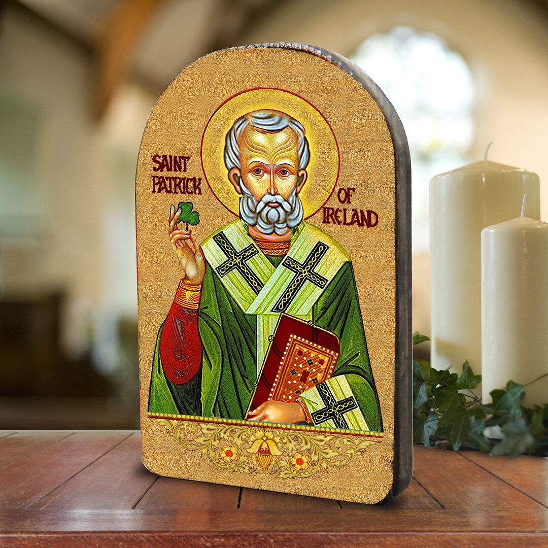 Saint Patrick Gold-plated Arch Icon - Museum Icons Collection Religious ...