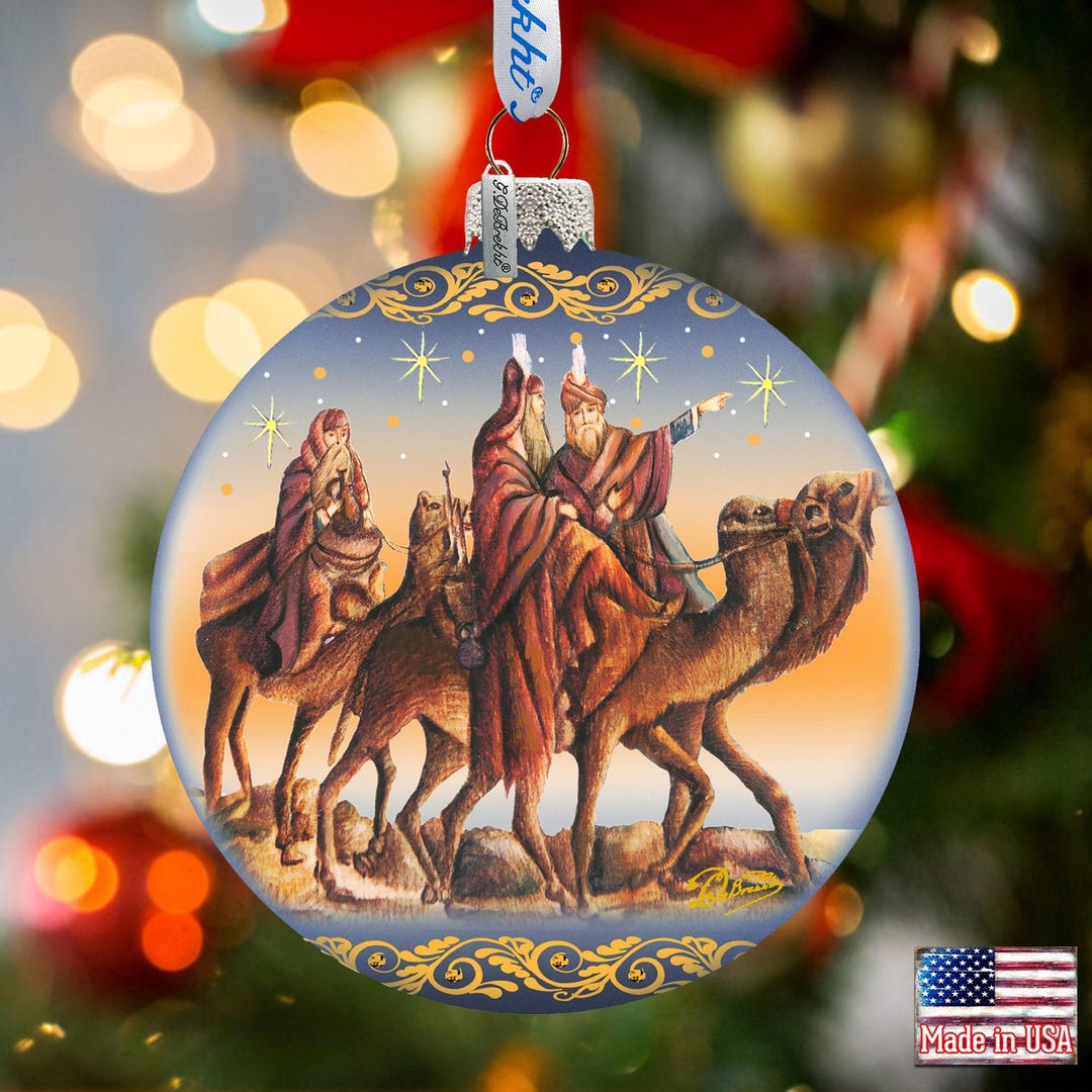 Large Nativity Ornament - Limited Edition Three Kings Journey Hand ...