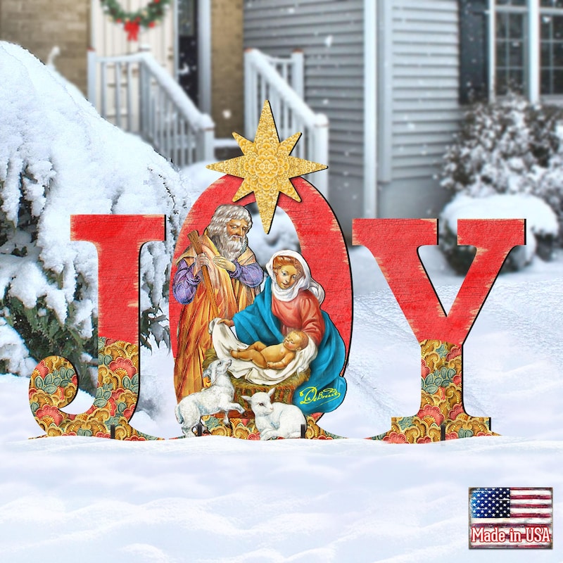 Joy Nativity Yard Sign - Etsy