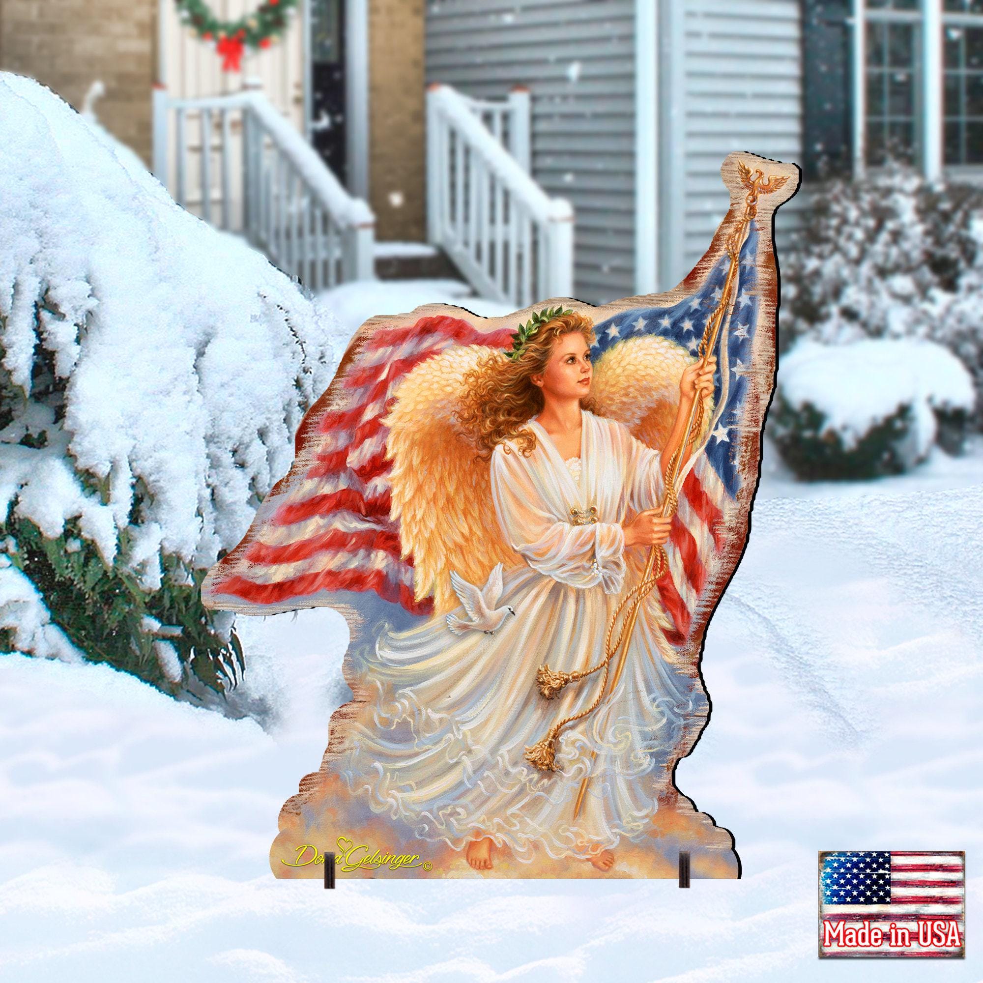American Freedom Angel Yard Art: Patriotic Outdoor Decor - Etsy
