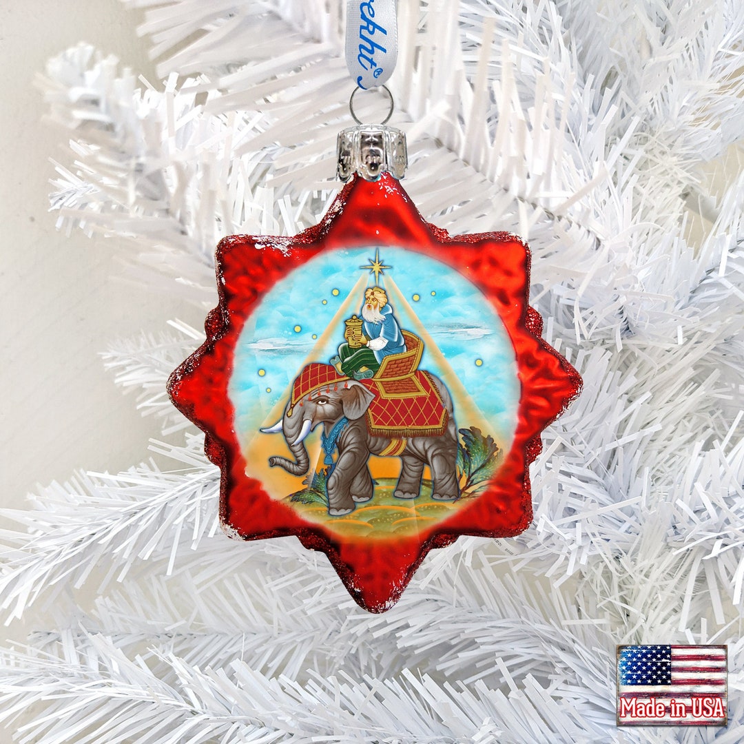 Gaspar Three Kings Mercury Glass Ornament - Nativity Inspirational ...