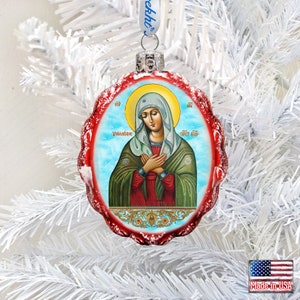 Mother of God Tenderness Mercury Glass Ornament - Nativity ...