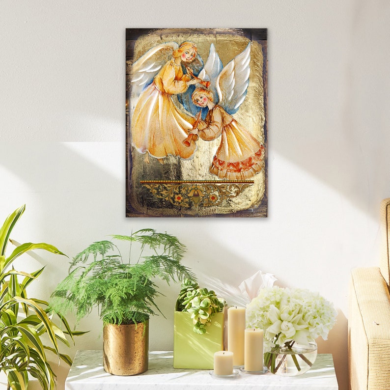 Angel Wall Art - Angels Watching Over You Wall Art - Reclaimed Wood ...