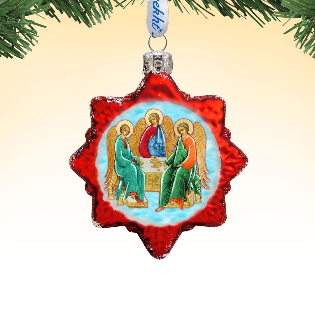 Trinity Mercury Glass Ornament - Nativity Inspirational Religious Decor ...