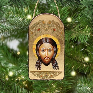 Icon of the Holy Face Jesus Christ - Handcrafted Wooden Inspirational ...