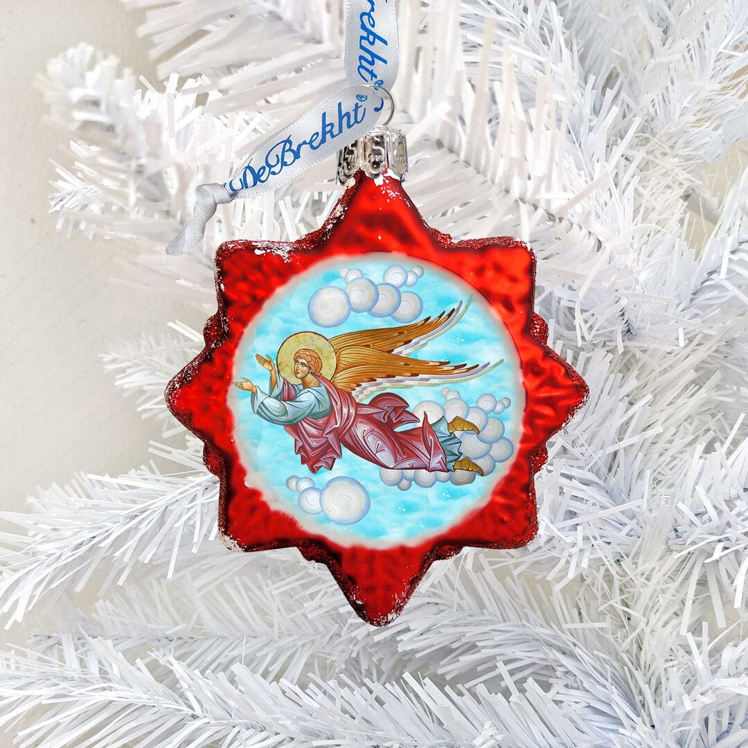 Flying Angel Mercury Glass Ornament - Nativity Inspirational Religious ...