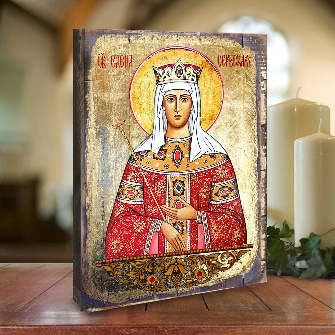 Saint Elena Christian Wall Art - Religious Family - Reclaimed Wood Gold ...